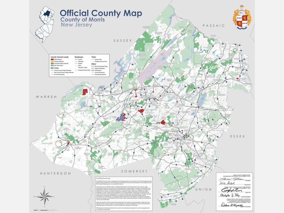 Morris County Updates Official County Map | Morristown Minute